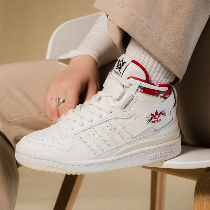adidas Forum Mid Thebe Magugu W (cloud white / off white / power red ...