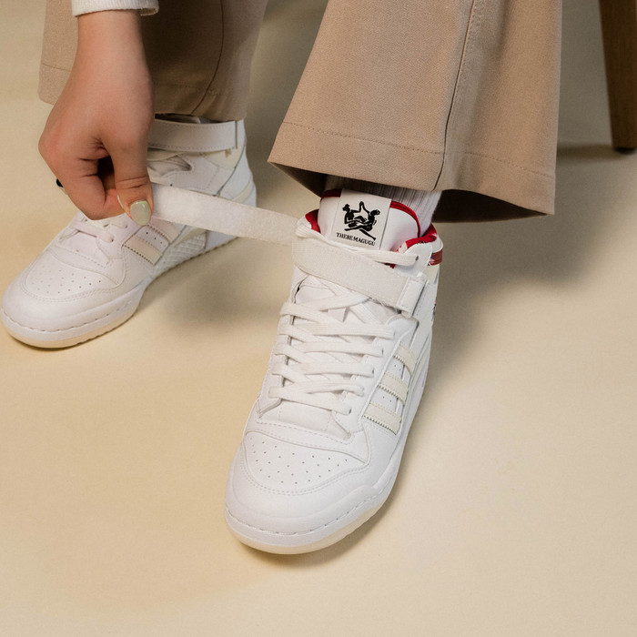 adidas Forum Mid Thebe Magugu W (cloud white / off white / power red ...