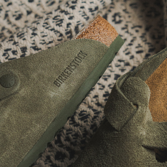 Birkenstock Boston Suede Leather (Modern Suede Thyme) | 43einhalb ...