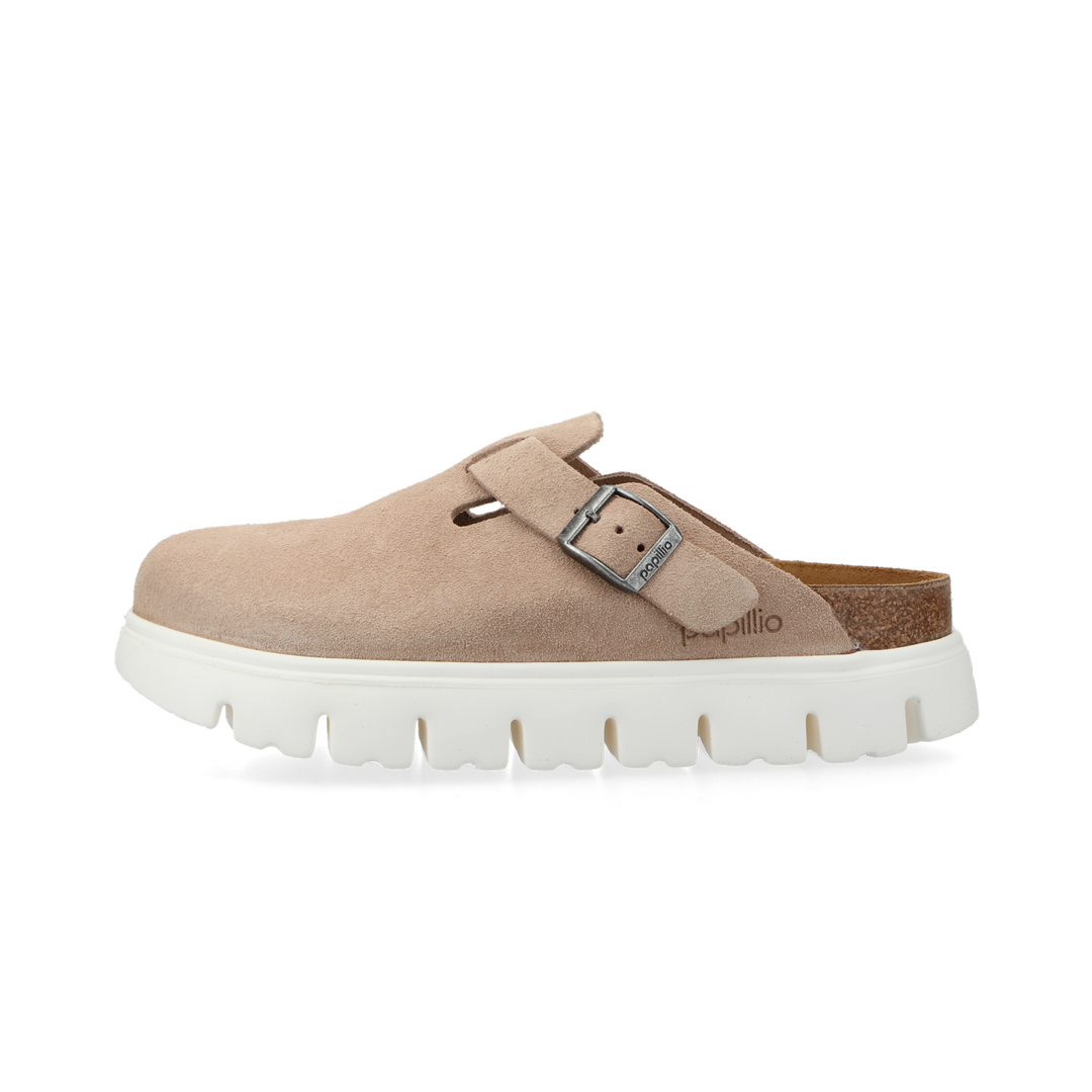 Birkenstock Boston Chunky Suede Leather (warm sand) | 43einhalb Sneaker ...