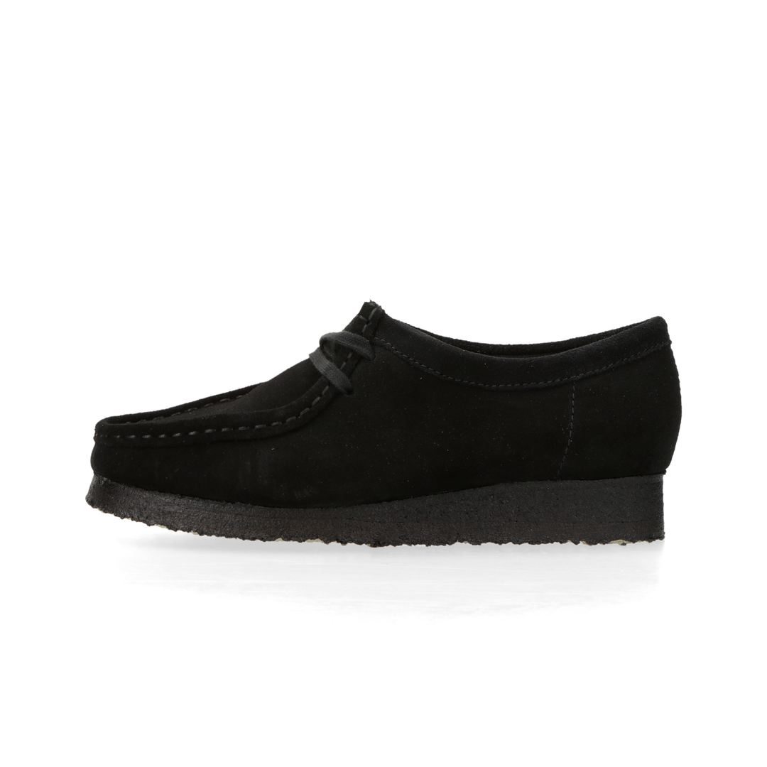 Clarks Originals WMNS Wallabee Black Suede | 43einhalb Sneaker Store