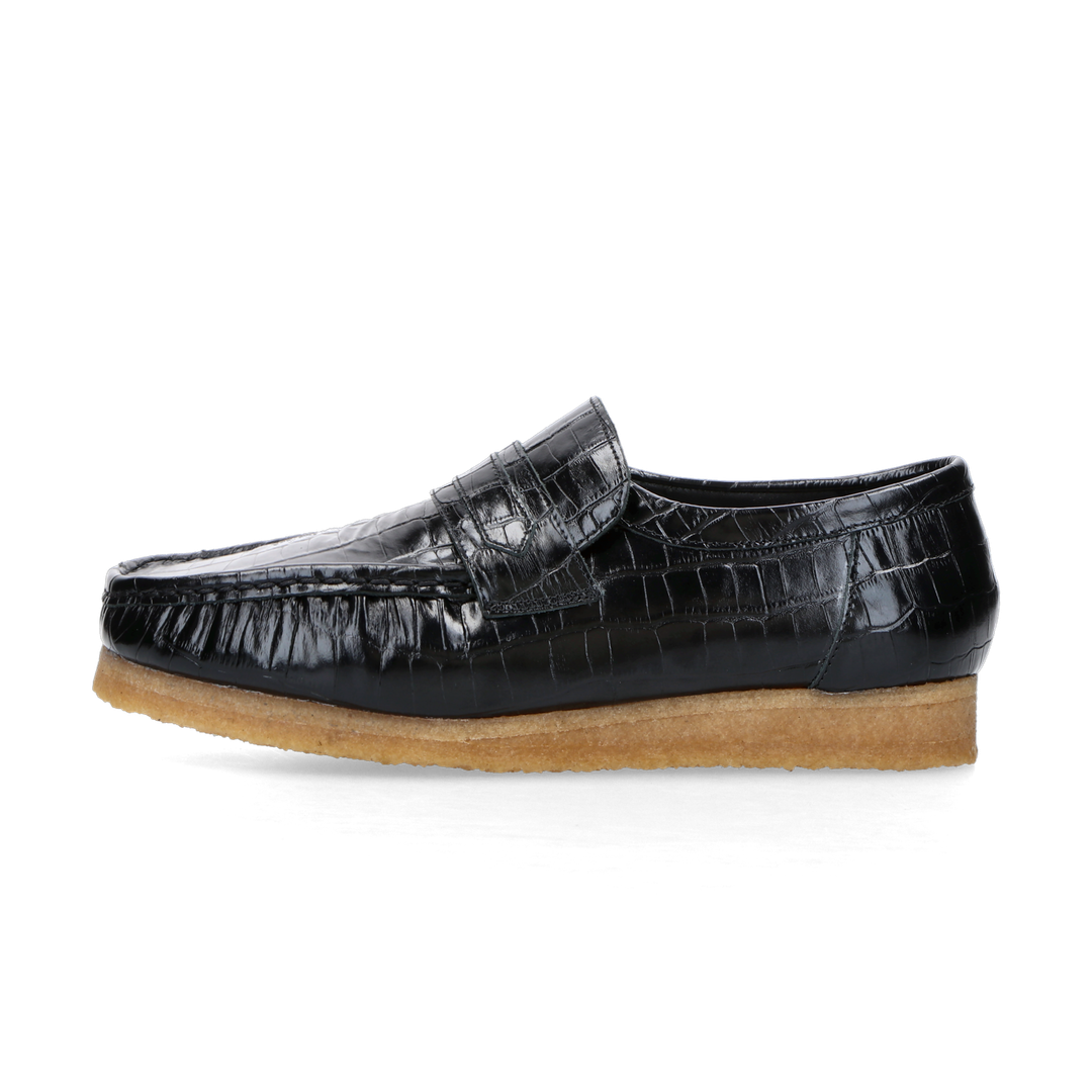 Clarks Originals Wallabee Loafer Black Croc | 43einhalb Sneaker Store