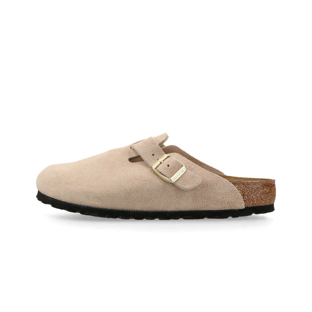 Birkenstock Boston BS Suede Leather Sandcastle | 43einhalb Sneaker Store