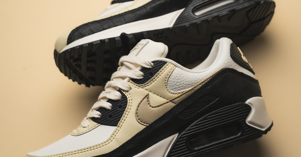 Nike Air Max 90 (sail / fossil / black / desert khaki) | 43einhalb ...